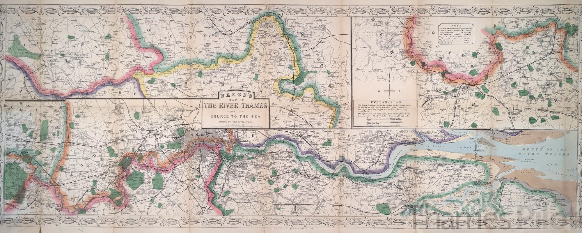 Thames River England Map View Of The River Thames The National
